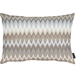 Dekokissen Apelt "Zigzag", taupe, beige, bedruckt, B:60cm H:10cm L:40cm, Baumwolle, Dekokissen_Sitzkissen_Kissenh&uuml;llen, mit Zickzack-Muster