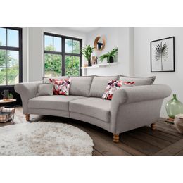 Big-Sofa Home Affaire "Tassilo geschwungene Formensprache, bequem, Mega Sofa, Breite 350cm", grau, B:350cm H:95cm T:110cm, 100% Polyester, Sofas, Big-Sofa