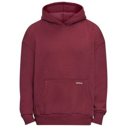 Kapuzenpullover DROPSIZE "Dropsize Herren Dropsize Bazix Republiq SUPER HEAVY BLANK HOODIE", Herren, Gr. L, burgundy, 100% Baumwolle, unifarben, relaxed fit, ohne Ausschnitt, Pullover Kapuzenpullover