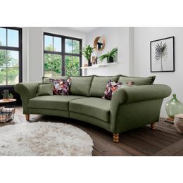 Big-Sofa Home Affaire "Tassilo geschwungene Formensprache, bequem, Mega Sofa, Breite 350cm", gr&uuml;n, B:350cm H:95cm T:110cm, 100% Polyester, Sofas, Big-Sofa