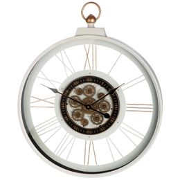 Wanduhr Gilde "Wanduhr rund Kello wei&szlig; H. 73 cm", wei&szlig;, B:60cm H:73cm T:8cm, Wanduhren, Wanduhr