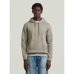 G-Star Raw Longpullover G-STAR "Premium Core Hooded Sweatshirt", Herren, Gr. L, elephant skin, Obermaterial: 55% Baumwolle, 45% Polyester, Pullover Longpullover