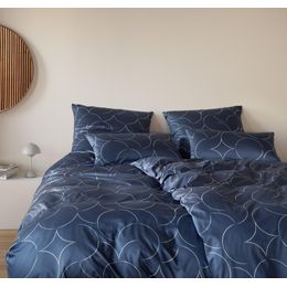 Bettw&auml;sche Elegante "Circus Jersey", nachtblau, B/L: 135cm x 200cm, 1 Stk., 1 Stk., Mako-Jersey, B/L: 80cm x 80cm, 2, Mako-Jersey, Obermaterial: 100% Baumwolle, Bettw&auml;sche, Bettw&auml;sche, angenehmes Hautgef&uuml;hl