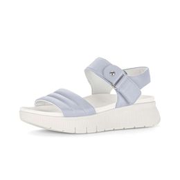 Plateausandaletten Gabor "Plateau Sandale", Damen, Gr. 43, blau, Schuhe