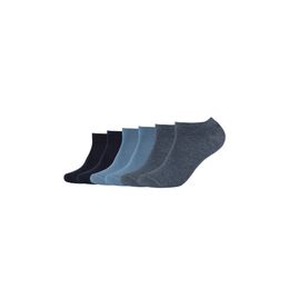 Sneakersocken s.Oliver "6er Pack", Herren, Gr. 35-38, blau (smoked blau), 75% Baumwolle, 24% Polyamid, 1% Elasthan, uni, Socken Sneakersocken