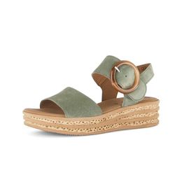 Plateausandaletten Gabor "Plateau Sandale", Damen, Gr. 40,5, gr&uuml;n, Schuhe