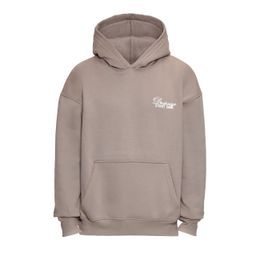 Kapuzensweatshirt DROPSIZE "Dropsize HEAVY OVERSIZE STUDIOS HOODIE", Herren, Gr. M, beige (simply taupe), 70% Baumwolle, 30% Polyester, bedruckt, Sweatshirts