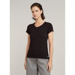 G-Star Raw T-Shirt G-STAR "Eyben Slim V-Neck Top 2.0", Damen, Gr. L, dk schwarz, Obermaterial: 100% Baumwolle, Shirts T-Shirt