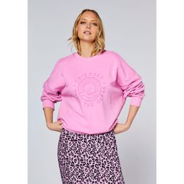 Sweatshirt Chiemsee, Damen, Gr. 40, orchid, 80% Baumwolle, 20% Polyester, Rundhals, Sweatshirts Sweatshirt
