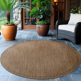 Outdoorteppich Ayyildiz Teppiche "GIZA 1410", braun, H:3mm &Oslash;:120cm, Polypropylen, Teppiche, Outdoorteppich, In- und Outdoor, Wetterfest, Wasserabweisend, robust