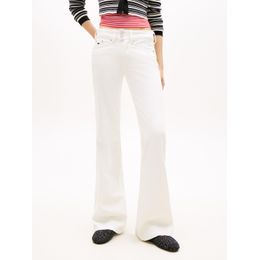 Bootcut-Jeans Tommy Jeans "SIA LW BOOTCUT BJ4199", Damen, Gr. 27, L&auml;nge 32, denim wei&szlig;, Denim/Jeans, Obermaterial: 92% Baumwolle, 8% Polyester, unifarben, bootcut fit lang, Jeans, Baumwoll-Mix, Low Rise