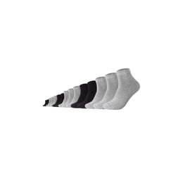 Kurzsocken Camano "15er Pack", Damen, Gr. 43-46, light grau melange, 80% Baumwolle, 17% Polyamid, 3% Elasthan, meliert, Socken, 15er Pack, mit recycelter Baumwolle f&uuml;r angenehmen Tragekomfort