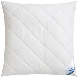 Microfaserkissen Beco "Beco Greenfirst gestepptes Kopfkissen 40x80 & 80x80cm", wei&szlig;, B:80cm L:80cm, Obermaterial: 100% Polyester, Kopfkissen