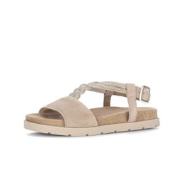 Riemchensandale Gabor "Riemchensandale", Damen, Gr. 42, beige, Schuhe Riemchensandale