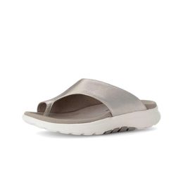 Zehentrenner Gabor "Zehentrenner", Damen, Gr. 37,5, silber (gold), Schuhe Zehentrenner