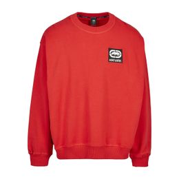 Rundhalspullover Ecko Unltd. "Ecko Unltd. Herren Ecko Unltd. Young Crewneck", Damen, Gr. XXL, rot, 70% Baumwolle, 30% Polyester, mehrfarbig, relaxed fit, Rundhals, Pullover Rundhalspullover