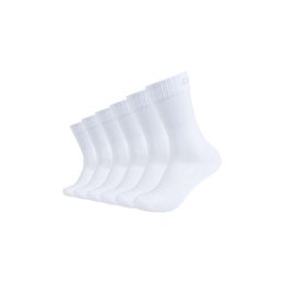 Socken CAMP DAVID "6er Pack", Damen, Gr. 39-42, wei&szlig;, 80% Baumwolle, 18% Polyamid, 2% Elasthan, uni, Socken Socken