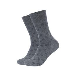 JOOP! Socken JOOP "2er Pack", Damen, Gr. 35-38, grau (dunkelgrau melange), 60% Baumwolle, 23% Polyester, 15% Polyamid, 2% Elasthan, gemustert, Socken Socken