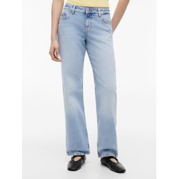 Straight-Jeans Tommy Jeans "SOPHIE LW STR BI0112", Herren, Gr. 33, L&auml;nge 28, denim light, Denim/Jeans, Obermaterial: 81% Baumwolle, 18% Lyocell, 1% Elasthan, straight fit lang, Jeans Straight-Jeans, Baumwoll-Lyocell-Mix mit Stretch
