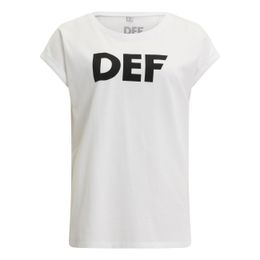 Kurzarmshirt DEF "DEF Damen Sizza T-Shirt", Damen, Gr. M, wei&szlig;, 100% Baumwolle, bedruckt, normal, Rundhals, Shirts