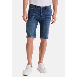Bermudas Stooker Men "5-Pkt Style Summer Denim Bermudas", Damen, Gr. 38, blau (mid blau washed), Denim/Jeans, 99% Baumwolle, 1% Elasthan, gerade kurz, Hosen Bermudas, Sommer Straight Fit Casual Stretchdenim f&uuml;r Herren