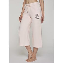 7/8-Hose BENCH. LOUNGEWEAR "Ankle Athletic Jogginghose", Damen, Gr. 44/46, N-Gr, rosa, angeraute Sweatware, Obermaterial: 60% Baumwolle, 40% Polyester, unifarben, Basic, bequem 7/8-L&auml;nge, Hosen 7/8-Hose, mit seitlichen Taschen und Logoprint, Loungewear