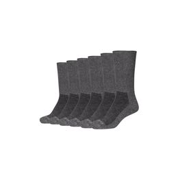 Socken Camano "6er Pack", Herren, Gr. 39-42, grau (anthrazit), 78% Baumwolle, 18% Polyester, 3% Polyamid, 1% Elasthan, uni, Socken Socken