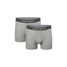 Boxershorts Camano "2er Pack", Herren, Gr. XL, grau (light grau melange), 95% Baumwolle, 5% Elasthan, Unterhosen
