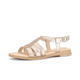 Riemchensandale Gabor "Riemchensandale", Damen, Gr. 40, gold, Schuhe Riemchensandale