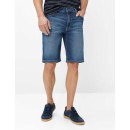 5-Pocket-Jeans Brax "Style CLINT B", Herren, Gr. 40, Normalgr&ouml;&szlig;en, stahlblau, Denim/Jeans, 95% Baumwolle, 4% Elastomultiester, 1% Elasthan, Jeans 5-Pocket-Jeans