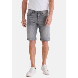 Bermudas Stooker Men "5-Pkt Style Summer Denim Bermudas", Damen, Gr. 36, silber (silbergrau denim), Denim/Jeans, 99% Baumwolle, 1% Elasthan, gerade kurz, Hosen Bermudas, Sommer Straight Fit Casual Stretchdenim f&uuml;r Herren