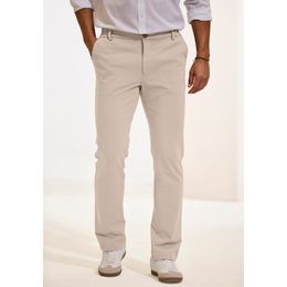 H.I.S. Stoffhose H.I.S "Dehnbund-Hose mit seitlichem Gummizug, auch in gro&szlig;en Gr&ouml;&szlig;en", Herren, Gr. 38, L&auml;nge 30, beige, Jersey, Obermaterial: 73% Baumwolle, 17% Polyamid, 10% Elasthan, comfort fit lang, Hosen Stoffhose, Komfortbund - besonders bequem