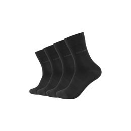 Socken s.Oliver "4er Pack", Damen, Gr. 35-38, schwarz (schwarz schwarz), 82% Viskose, 16% Polyamid, 2% Elasthan, uni, Socken Socken