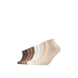 Kurzsocken s.Oliver "8er Pack", Damen, Gr. 43-46, beige (nature melange), 70% Baumwolle, 27% Polyester, 3% Elasthan, uni, Socken
