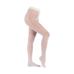 Feinstrumpfhose Camano "dots 1er Pack", Damen, Gr. L, wei&szlig;, 86% Polyamid, 14% Elasthan, Strumpfhosen Feinstrumpfhose