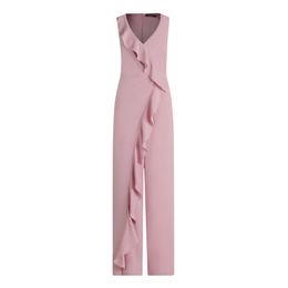 Overall Vera Mont "Damen mit Volant", Damen, Gr. 36, Normalgr&ouml;&szlig;en, peony blush, Cr&ecirc;pe, Obermaterial: 95% Polyester, 5% Elasthan; Futter: 100% Polyester, figurbetont, V-Ausschnitt, Overalls Overall
