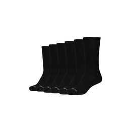 Socken Camano "6er Pack", Herren, Gr. 43-46, schwarz, 78% Baumwolle, 18% Polyester, 3% Polyamid, 1% Elasthan, uni, Socken Socken