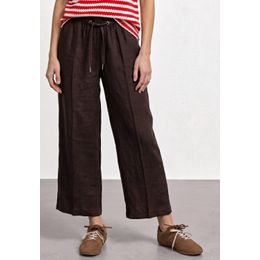 7/8-Hose Cecil, Damen, Gr. 42, L&auml;nge 26, espresso braun, Stoff, 100% Leinen, unifarben, loose fit 7/8-L&auml;nge, Hosen 7/8-Hose, aus Leinen