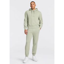 Jogginganzug Hugo "DapoDayote", Herren, Gr. L, light, pastel gr&uuml;n337, Sweatware, Obermaterial: 100% Baumwolle, unifarben, relaxed fit, Sportanz&uuml;ge Jogginganzug, Zweiteiliger Trainingsanzug Relaxed Fit, Kapuze mit Kordelzug