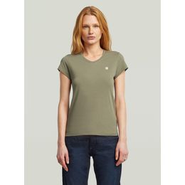 G-Star Raw T-Shirt G-STAR "Eyben Slim V-Neck Top 2.0", Damen, Gr. L, shamrock, Obermaterial: 100% Baumwolle, Shirts T-Shirt