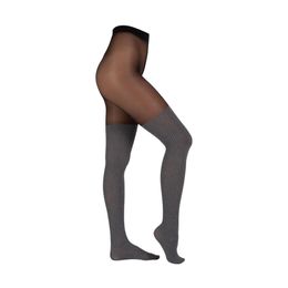 Strumpfhose s.Oliver "FINE overknee 1er Pack", Damen, Gr. 42/44, schwarz, 88% Polyamid, 12% Elasthan, Strumpfhosen Strumpfhose
