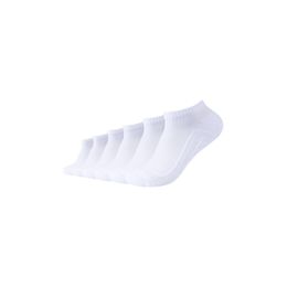 Sneakersocken Camano "6er Pack", Herren, Gr. 39-42, wei&szlig;, 74% Baumwolle, 24% Polyamid, 2% Elasthan, uni, Socken Sneakersocken