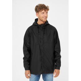 Regenjacke Derbe "Passby_plain", Herren, Gr. L, schwarz (jet schwarz), Obermaterial: 100% Polyester; Futter: 100% Polyester, Basic, normal, B&uuml;ndchen, Jacken Regenjacke, wasserabweisend, winddicht, Kapuze