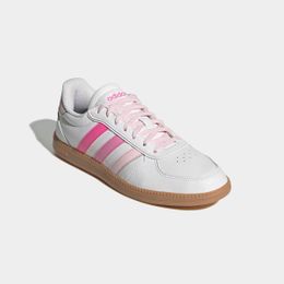 Sneaker adidas Sportswear "BREAKNET SLEEK", Damen, Gr. 37, cloud wei&szlig;, clear pink, bliss pink, Synthetik, Schuhe Sneaker