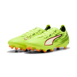 Fu&szlig;ballschuh Puma "ULTRA 6 MATCH FGAG", Damen, Gr. 40, gelb alert, Puma schwarz, glowing rot, lime squeeze, Synthetik, Schuhe Fu&szlig;ballschuh, f&uuml;r Rasen- und Kunstrasenpl&auml;tze, mit Schn&uuml;rung, aus Synthetik
