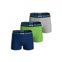 Boxershorts NFL "Boxershort NFL 3pk Boxers 3er Pack", Herren, Gr. XXL, bunt (seattle seahawks), Obermaterial: 95% Baumwolle CO. 5% Elasthan EL., Unterhosen