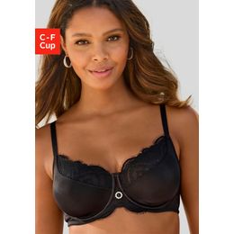 Minimizer-BH Nuance, Damen, Gr. 105, Cup E, schwarz, Microtouch, Obermaterial: 85% Polyamid, 15% Elasthan, BHs Minimizer-BH, mit B&uuml;gel & h&uuml;bschem Schmuckaccessoire &ndash; ideal f&uuml;r gro&szlig;e Gr&ouml;&szlig;en