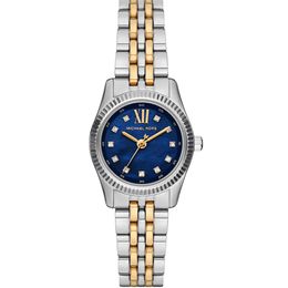 Michael Kors MK4865 Lexington blaue Zifferblatt Damen Uhr mit zwei Farben