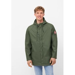 Regenjacke Derbe "Passby_plain", Herren, Gr. S, gr&uuml;n (olive), Obermaterial: 100% Polyester. Futter: 100% Polyester, Basic, normal, B&uuml;ndchen, Jacken Regenjacke, wasserabweisend, winddicht, Kapuze