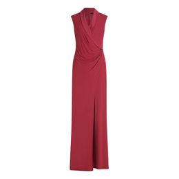 Overall Vera Mont "Damen ohne Arm", Damen, Gr. 36, Normalgr&ouml;&szlig;en, schwarz raspberry, Jersey, Obermaterial: 95% Polyester, 5% Elasthan; Futter: 100% Polyester, figurumspielend, V-Ausschnitt, Overalls Overall, Raffung